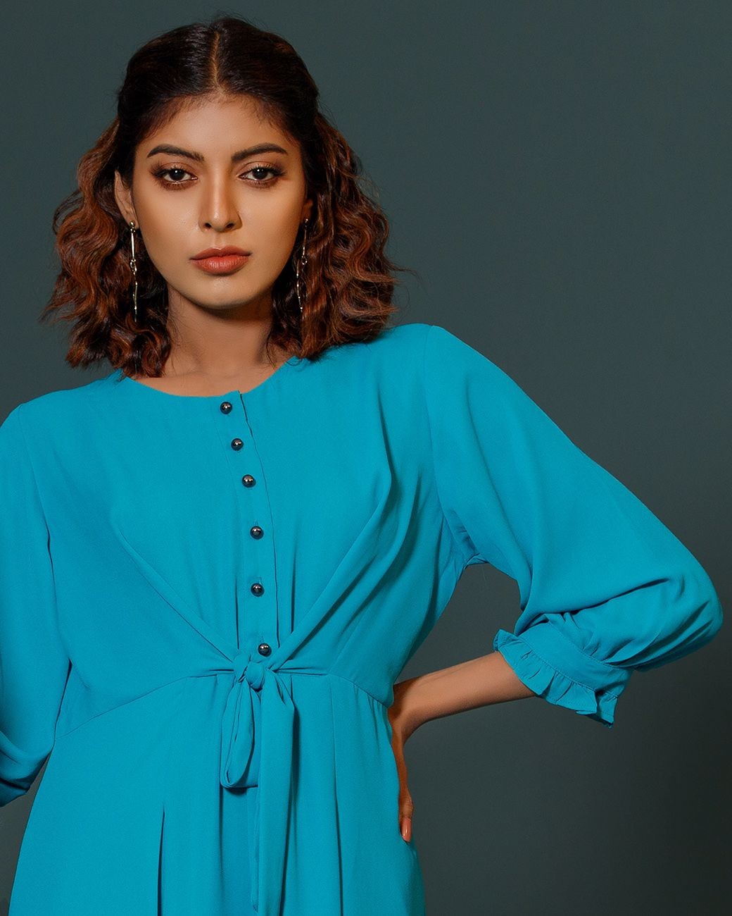 WOMENS WOVEN FASHION LONG TOPS