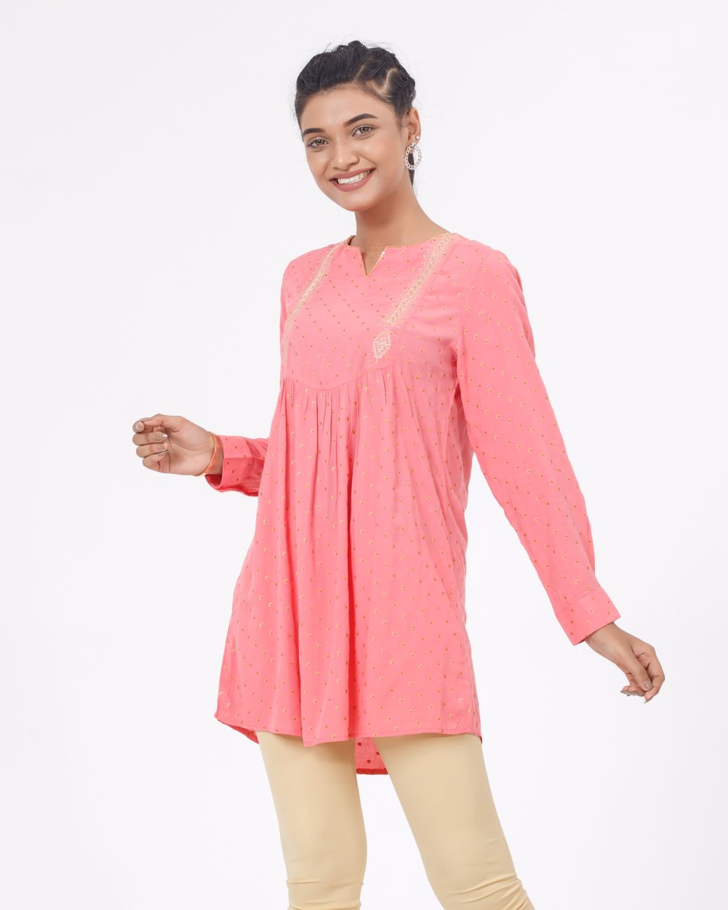 WOMENS WOVEN FASHION SHORT TOPS